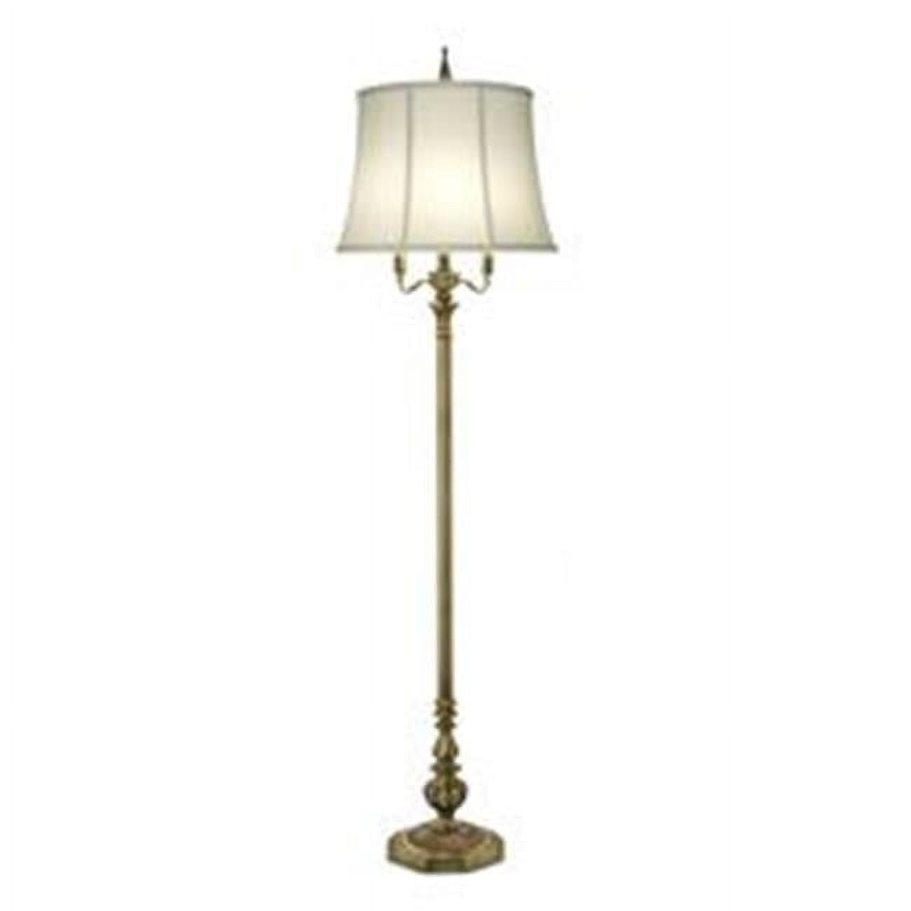 67 in. Antique Brass 6 Way Floor Lamp with Ivory Shadow Shade - Walmart.com