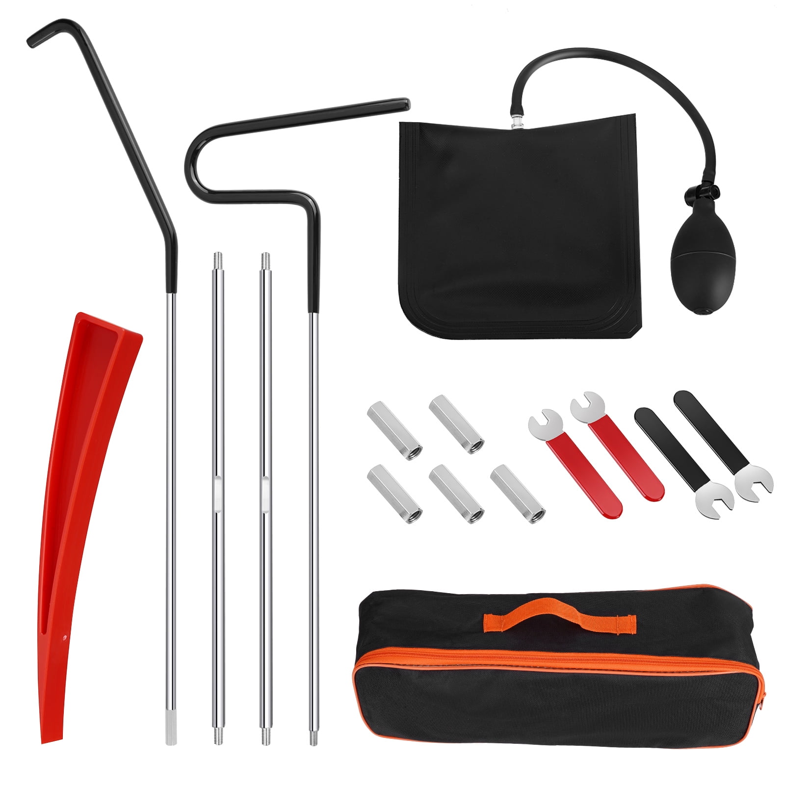 KROAK Professional Emergency Car Tools Set, Oval handle Red warping ...