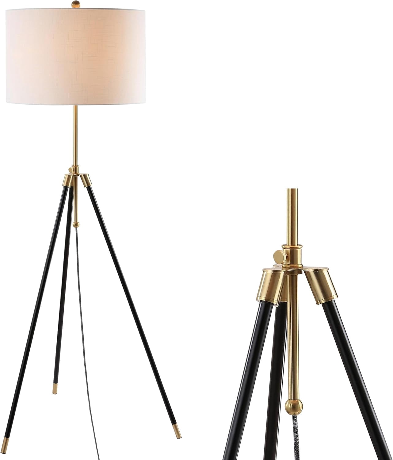 67-inch black/Bronze gold adjustable tripod floor lamp, Medieval Modern ...