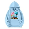 67 shirt G'irls Cartoon Ice Print Hooded Sweatshirt Long Sleeve Pocket ...