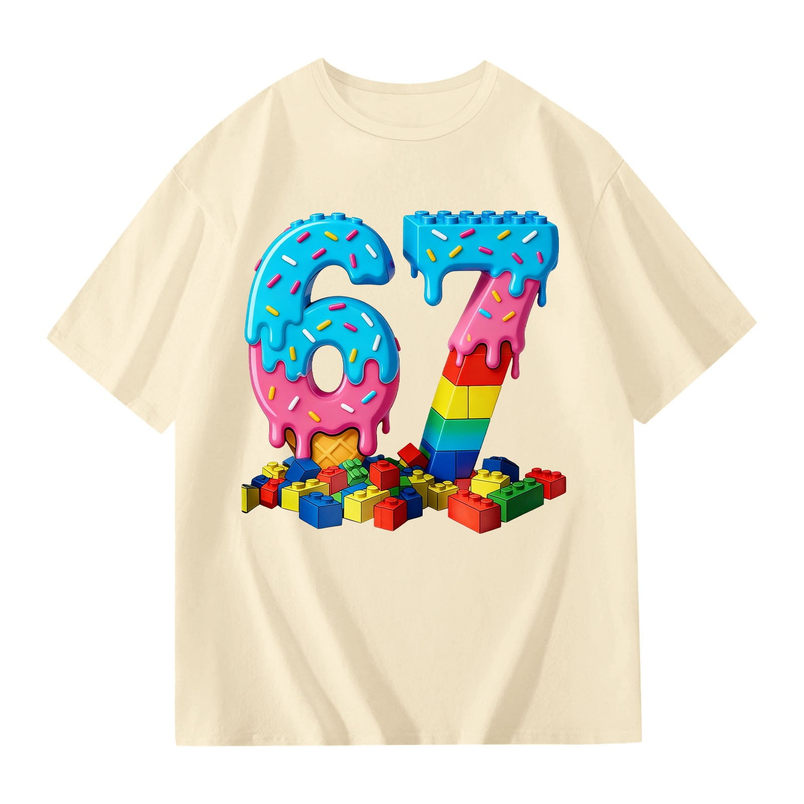 67 shirt G'irls Summer Short Sleeve T Shirt Cute Cartoon Ice Print ...