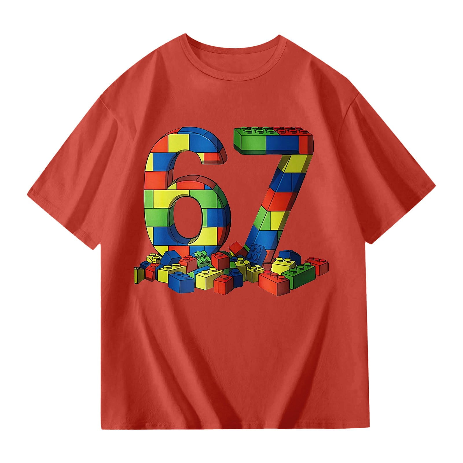 67 shirt G'irls Summer Short Sleeve T Shirt Cute Cartoon Number Print ...