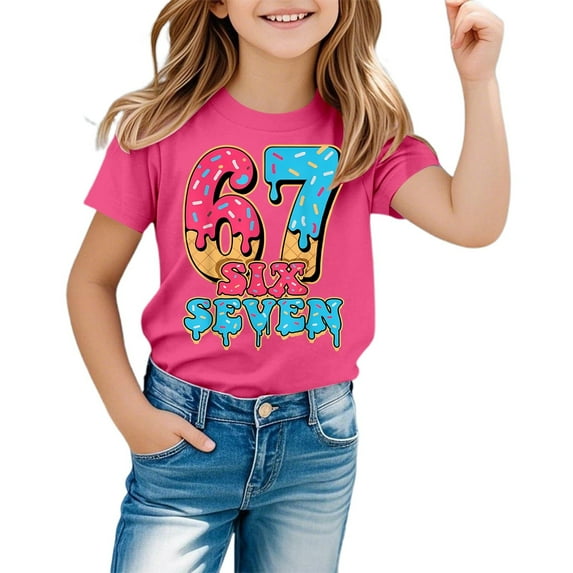 67 shirt for Kids Girls,Six Seven Funny 67 Meme l Sur_vived 67 days of ...