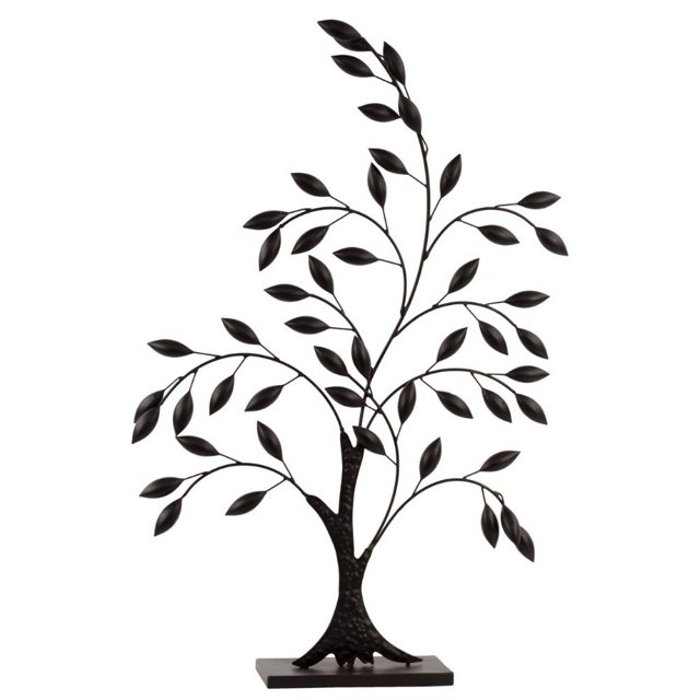 67015 Metal Olive Tree Decor - Black - Walmart.com