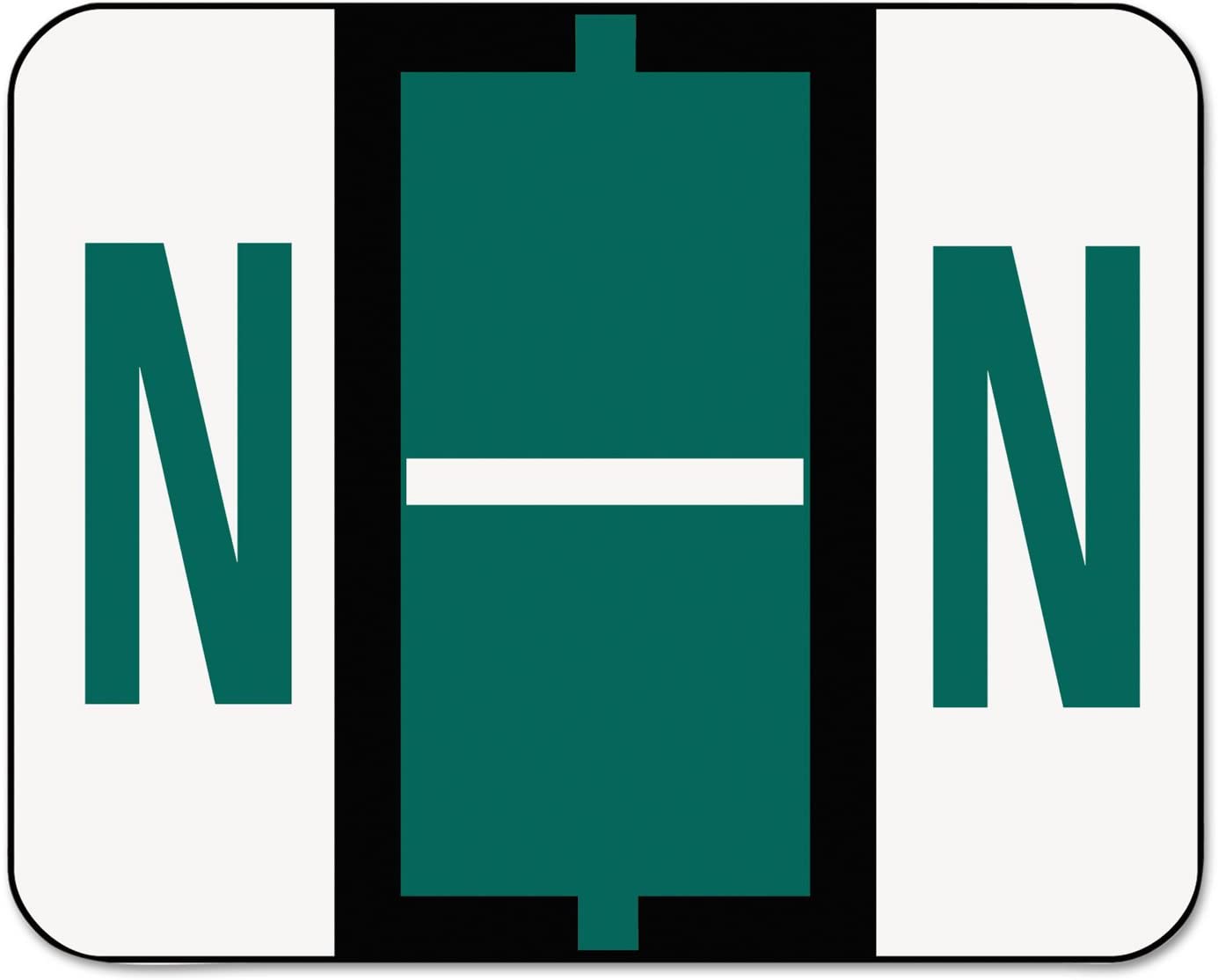 67084 A-Z Color-Coded Bar-Style Ed Tab Labels Letter Dark Gree 500/Roll ...