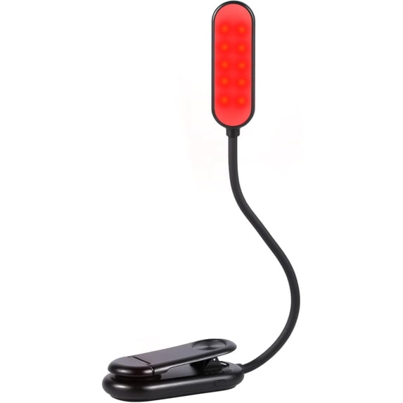 670nm Red Book Light [1 Pack] - Zero Blue Light, Rechargeable Clip On ...