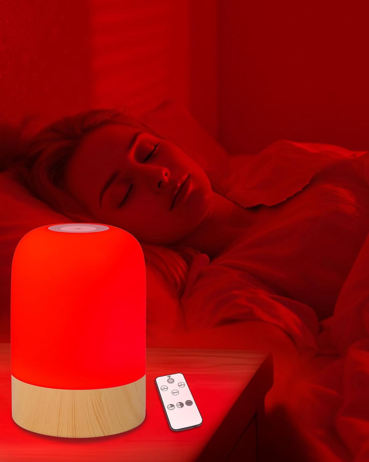 670nm Red Light Sleep Lamp Night Light for Bedside Sleep with 4 Color ...