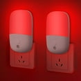 670nm Red Night Lights with Retractable Plug [2 Pack] - 0.5W Light Dusk ...