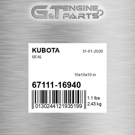 67111-16940 SEAL fits KUBOTA (New OEM) - Walmart.com