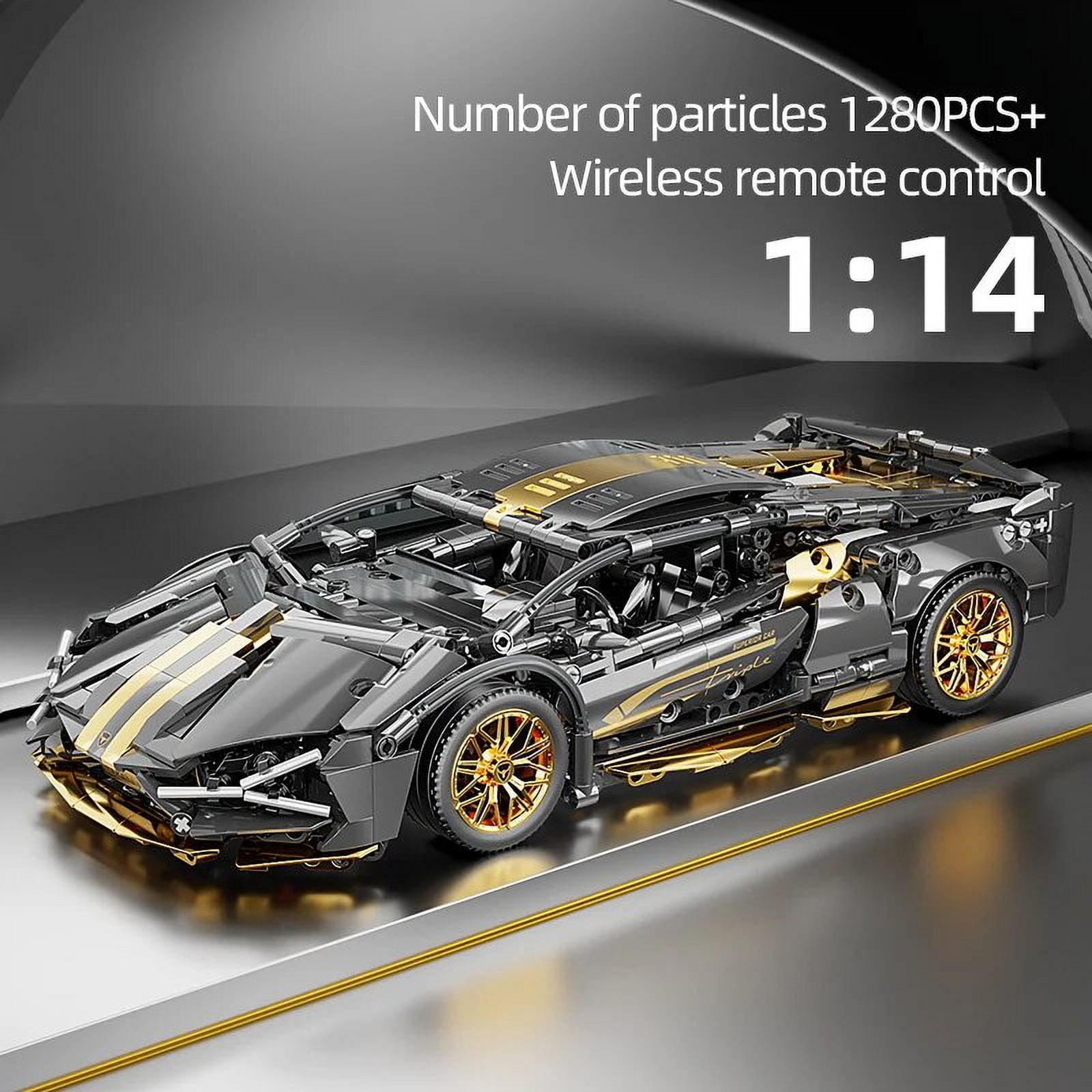 67129 Sports Car 1280PCS Building Blocks Toys Boys Or Adults Kits 1:14 ...