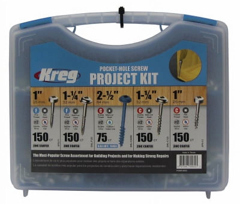 675 Piece Pocket Hole Screw Kit Self-Tapping Screw Sizes For Pocket ...