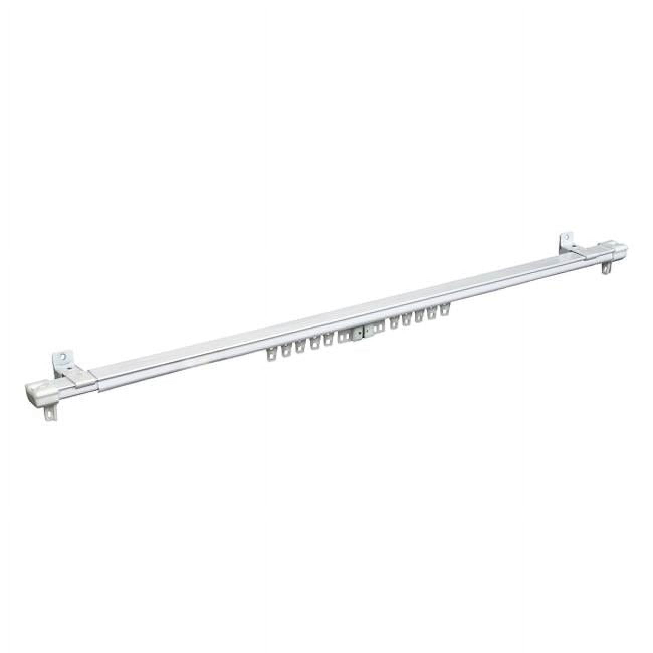 6799746 TRAVERSE ROD 40-78"" WHT Kenney White Traverse Curtain Rod 40 ...