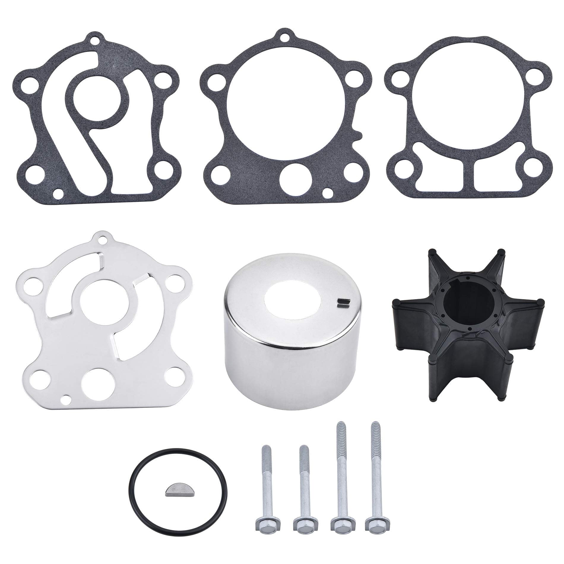 SPEEDWOW 67F-W0078-00-00 Water Pump Impeller Repair Kit for F75 F80 F90 F100 Yamaha Outboard ...