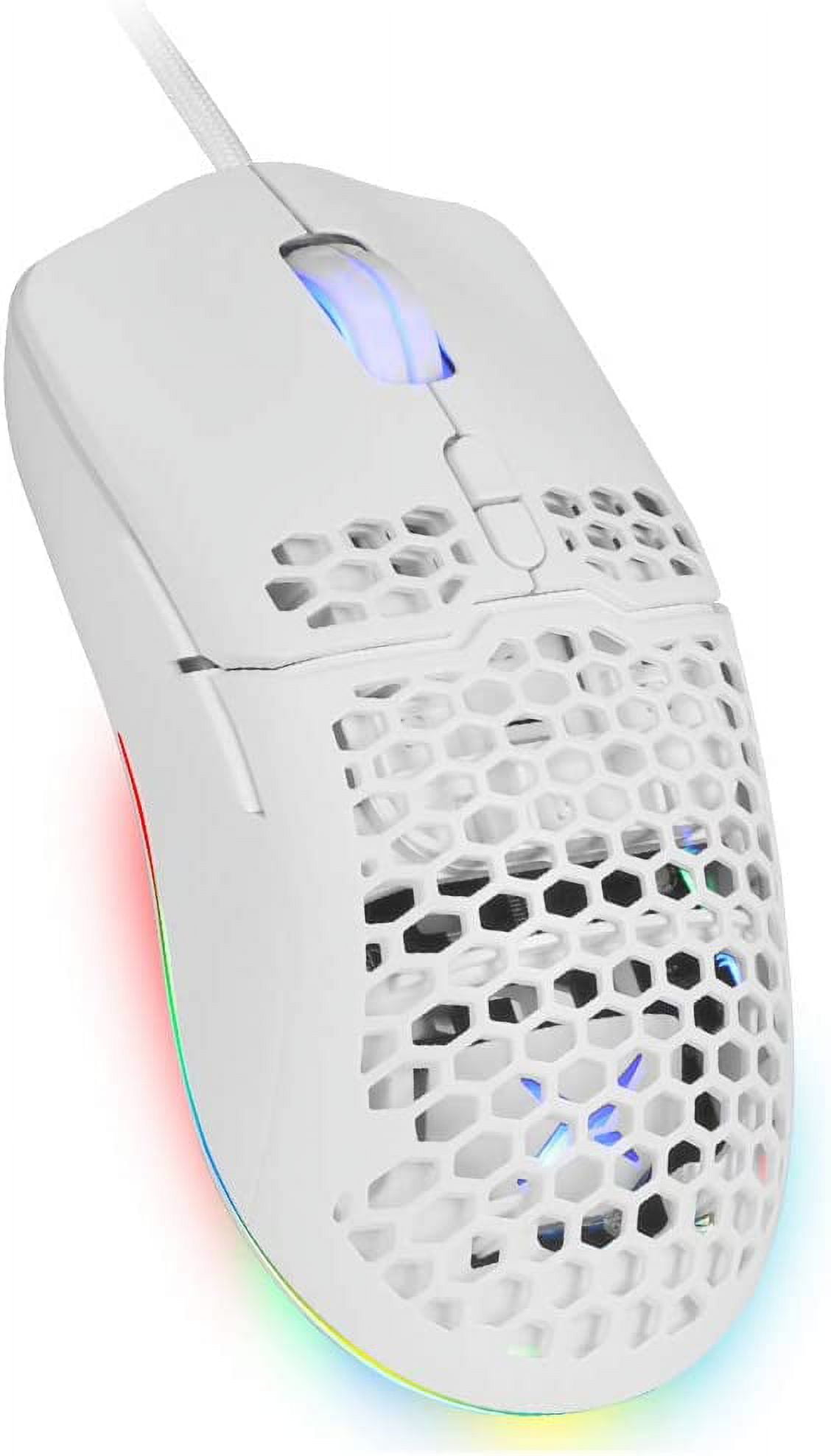 67G (2.36oz) Lightweight Gaming Mouse with PMW3389 Sensor. 50 to 16000CPI. Paracord Cable. Ormon ...