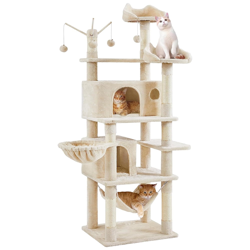 67In Cat Tree, Cat Tower, Multi-Level Cat Condos with 3 Removable Cat ...