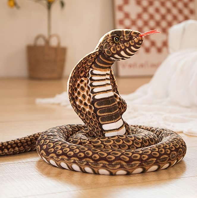 67Inch Cobra Plush Stuffed Animal Snake Cobra Snake Plush Toy Large ...