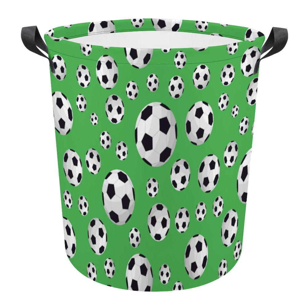 67L Football Soccer Ball Laundry Basket, Collapsible Waterproof Laundry ...