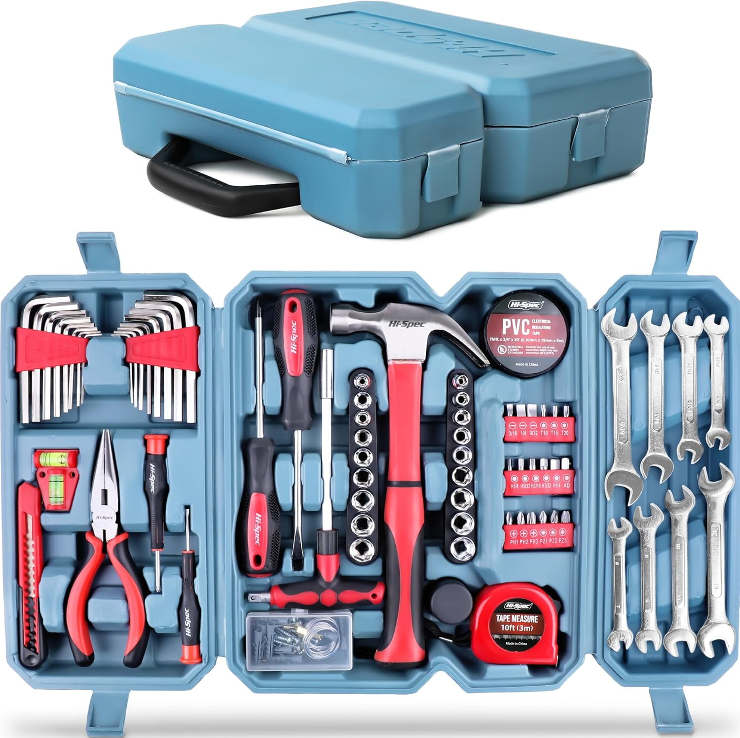 67Pc Metric Auto Mechanic Tool Set, Motorcycle & Car Tool Kit, Auto ...