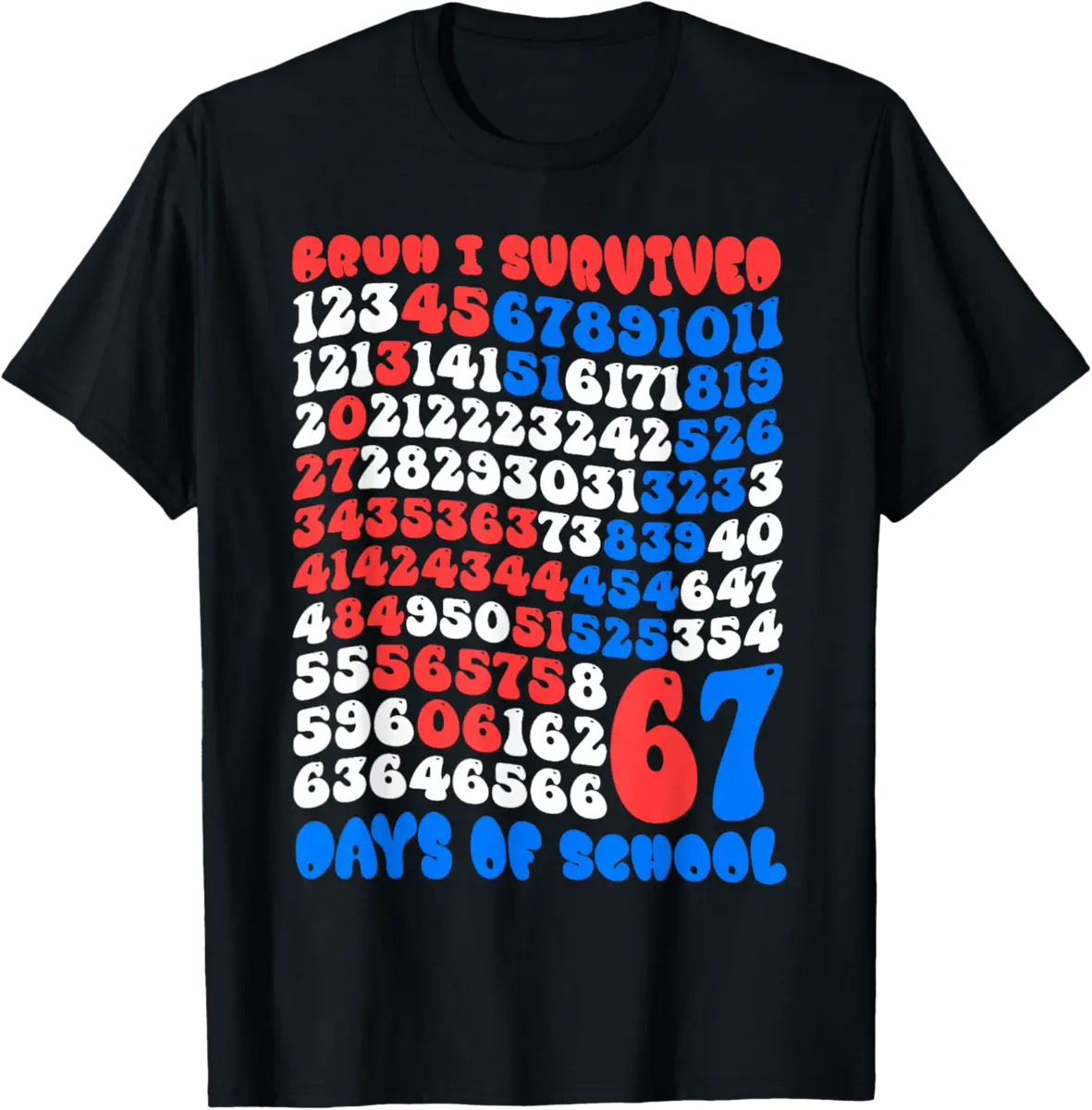 67Th Day Of School Teacher 67 Math Numbers 100Th Days T-Shirt - Walmart.com