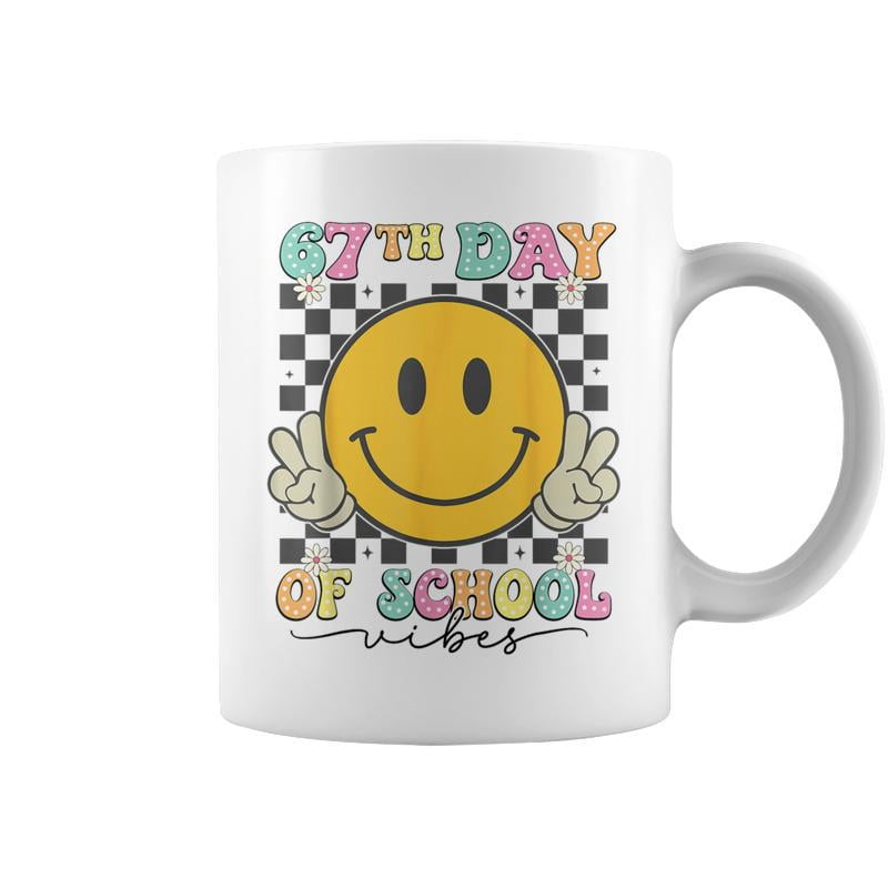 67Th Day Of School Vibes Groovy 67 Meme Teacher Coffee Mugs - Walmart.com