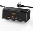 67W GaN USB C Fast Charger Block 6-in-1 Charging Station for Multiple ...
