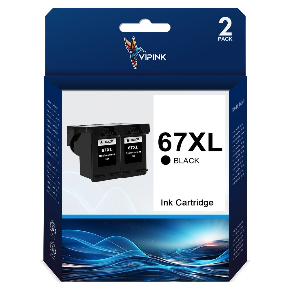 67XL Black Ink Cartridge Compatible for HP 67 67XL Ink Cartridge for ...