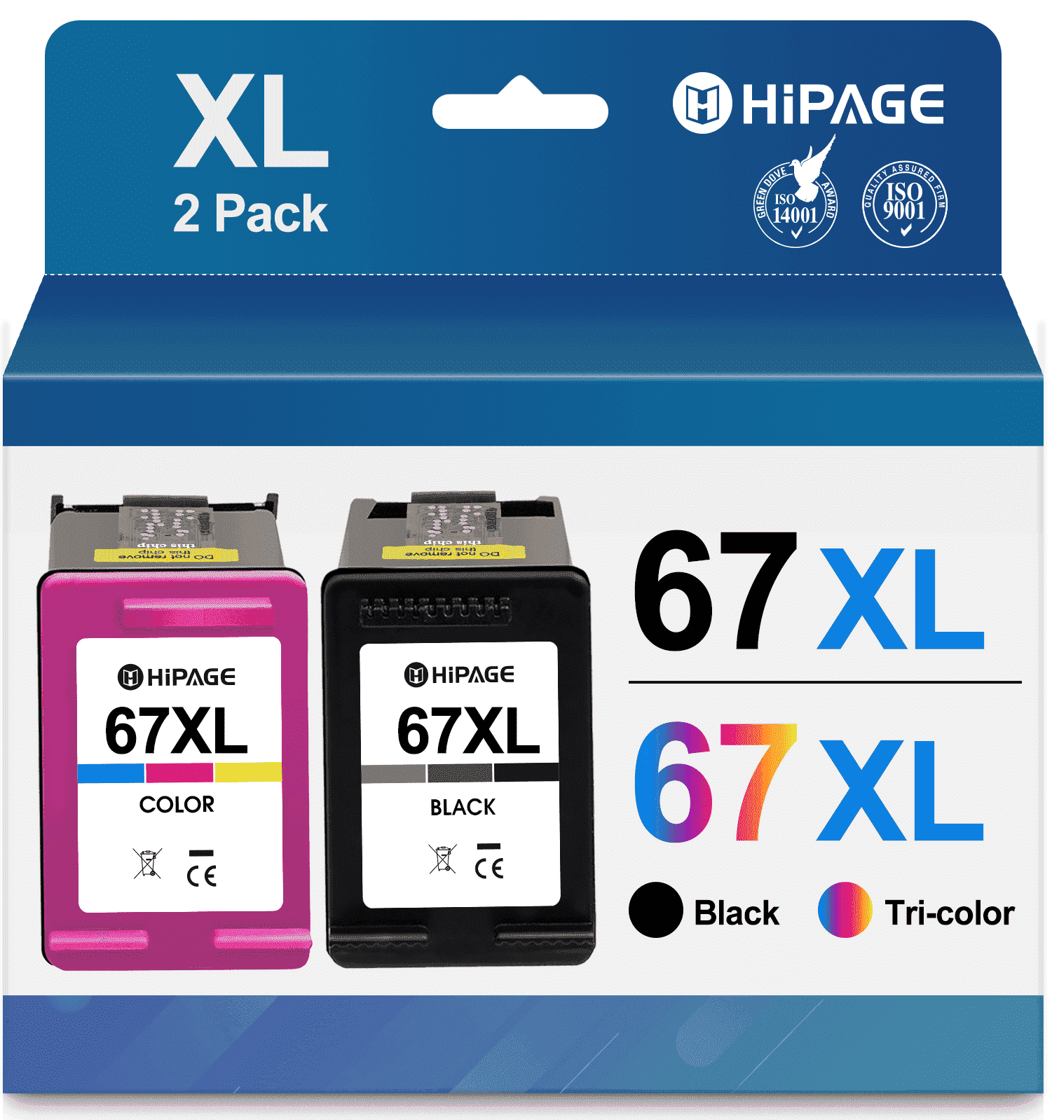 HP 67XL Ink Cartridge for Deskjet 2700, 2755, 4155, Envy 6055, 6400 ...