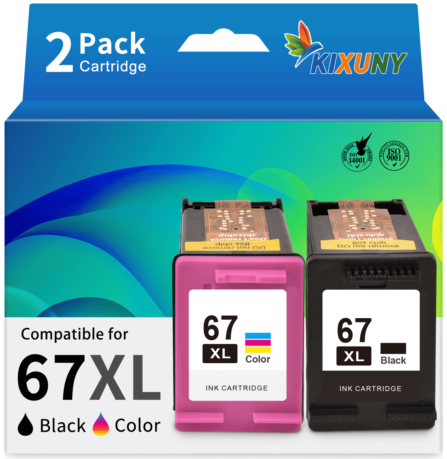 67XL Ink Cartridge for HP 67 Ink Cartridge for HP Printer Ink 67 for ...