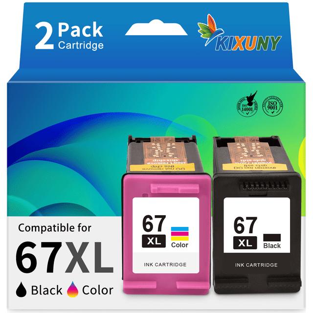 67XL Ink Cartridge for HP 67 Ink Cartridge for HP Printer Ink 67 for ...