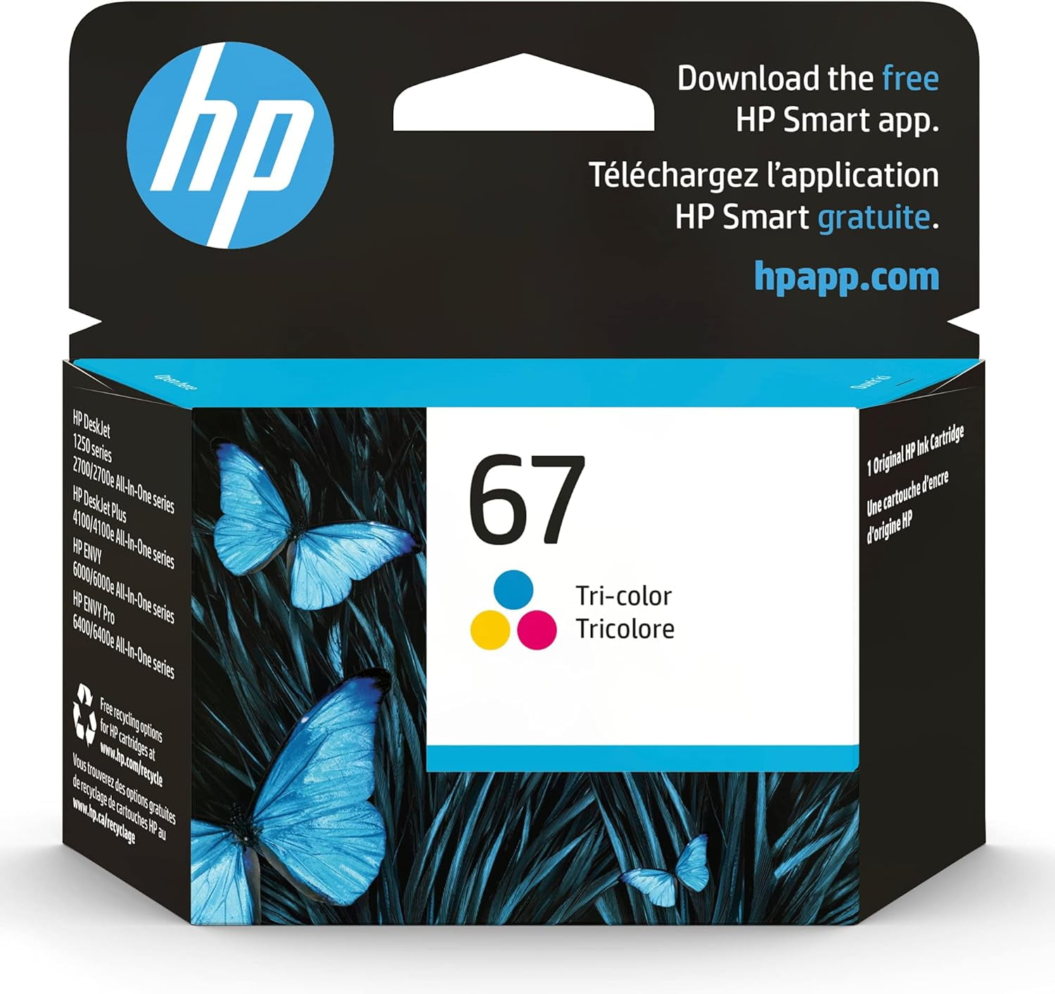 67 Tri-color Ink Cartridge for HP 67 67xl Ink Cartridge, (1 Pack) - Walmart.com