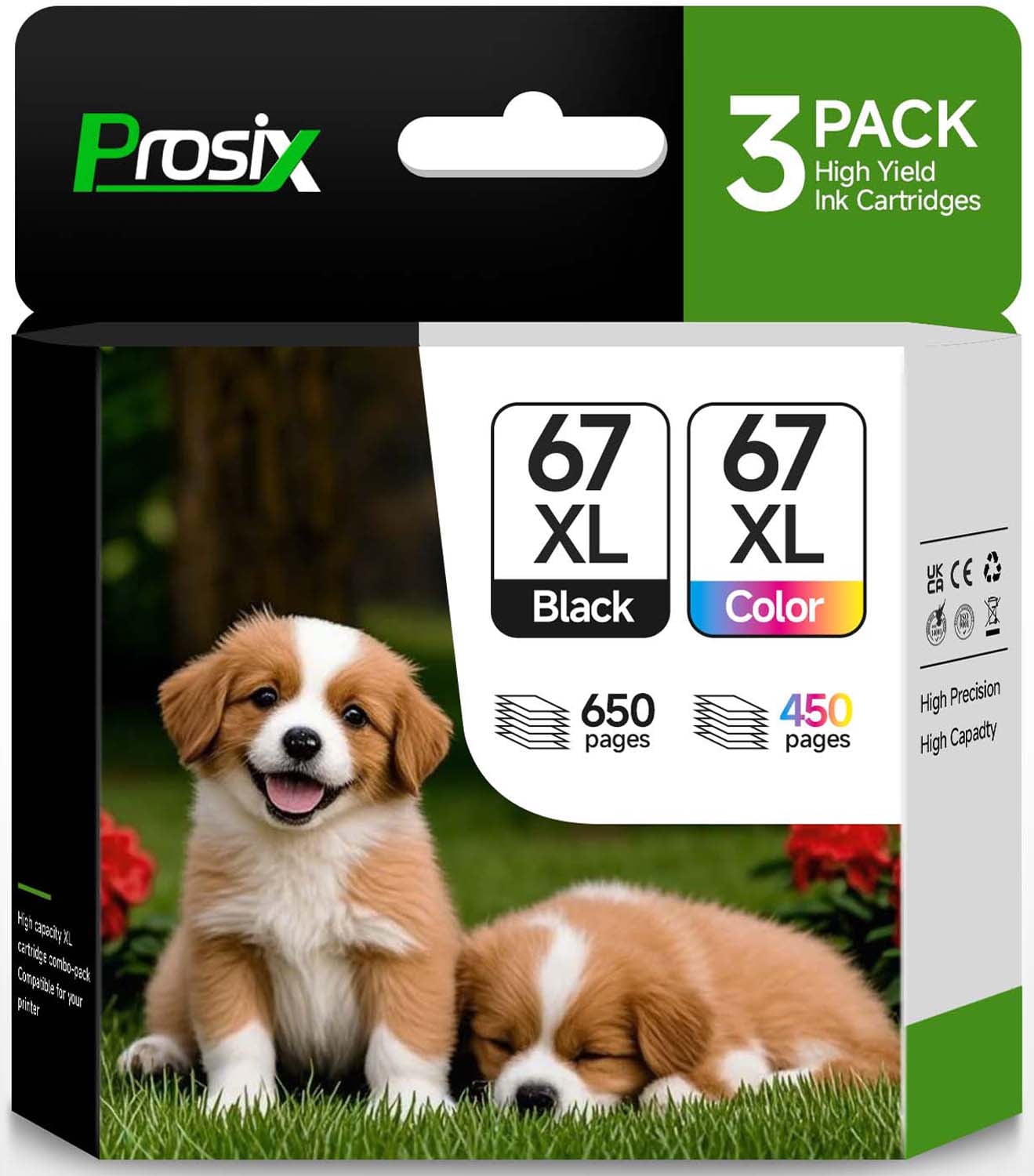 67XL Ink Cartridges Compatible for HP 67 67XL ink cartridge for Deskjet ...