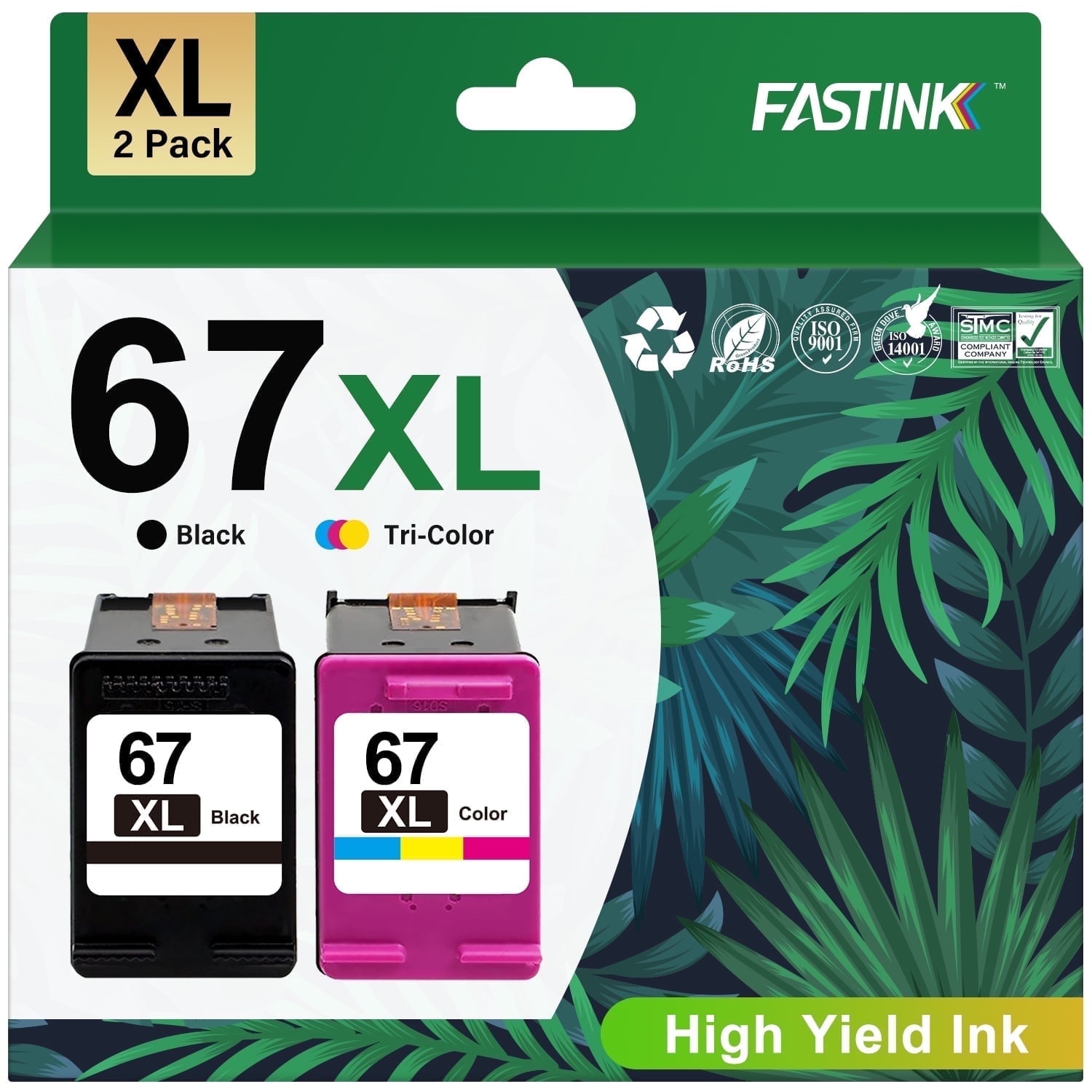 67XL Ink Cartridges Compatible for HP 67 Ink Cartridges for HP Ink 67 ...