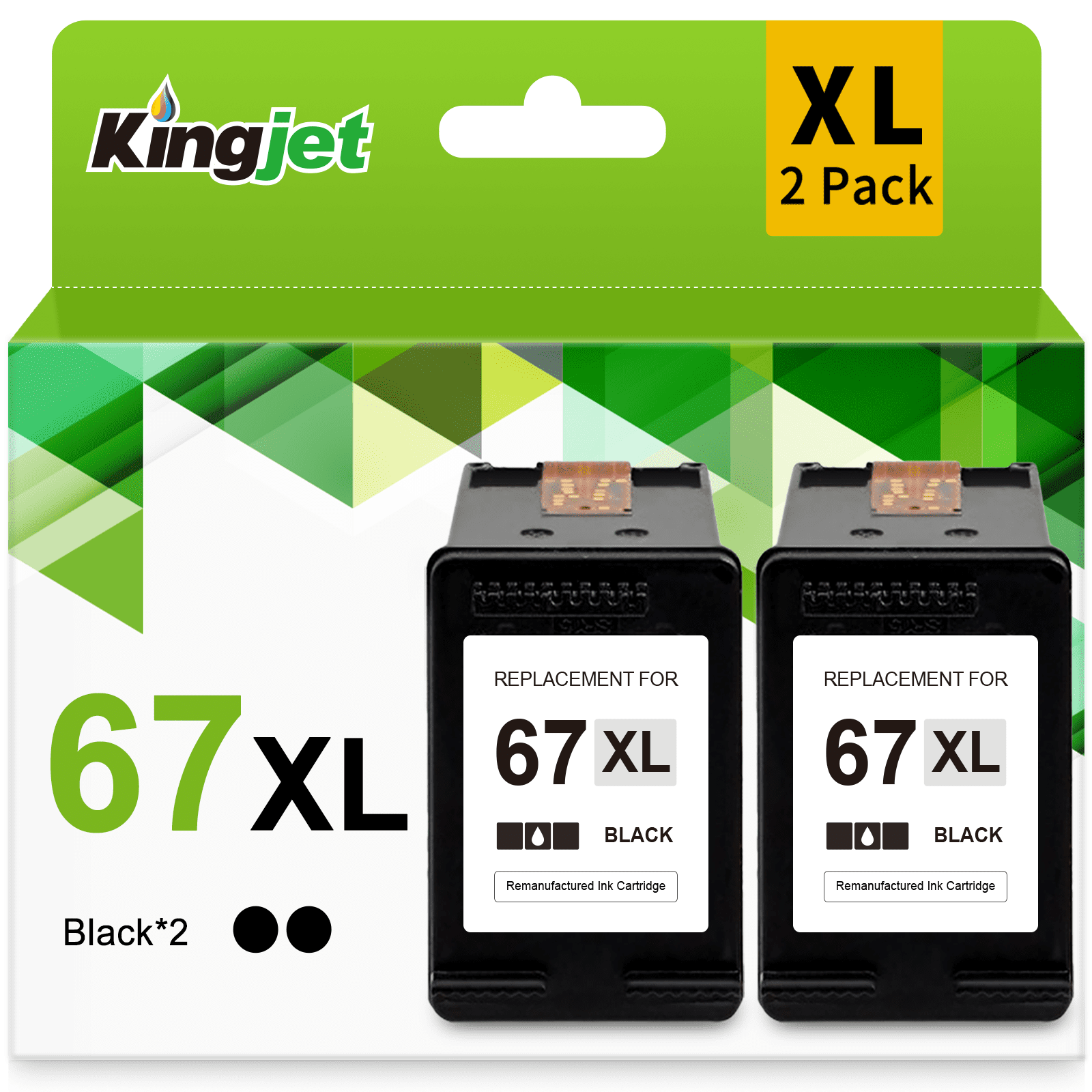 67XL Ink for HP Printer Ink 67 XL 67XL Black Ink Cartridge for HP Envy 6000 6055 6055e 6400e ...