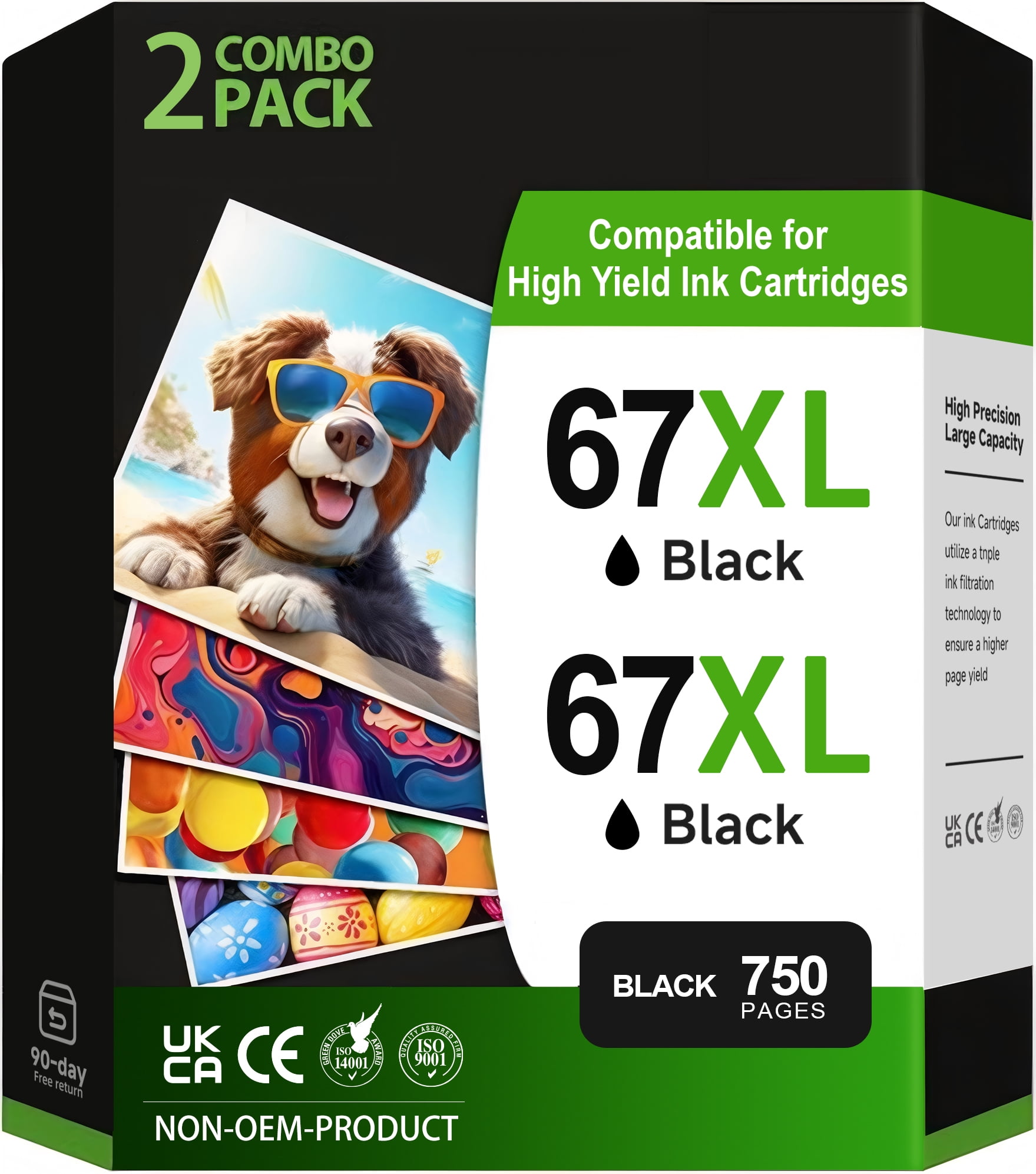 HP 67XL Ink Cartridge for Envy 6055, 6052, 6075, Pro 6455, 6475, 6458 ...