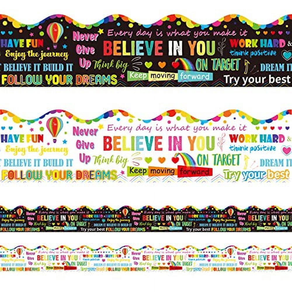 67ft Inspirational Quotes Bulletin Board Borders Stickers Growth ...