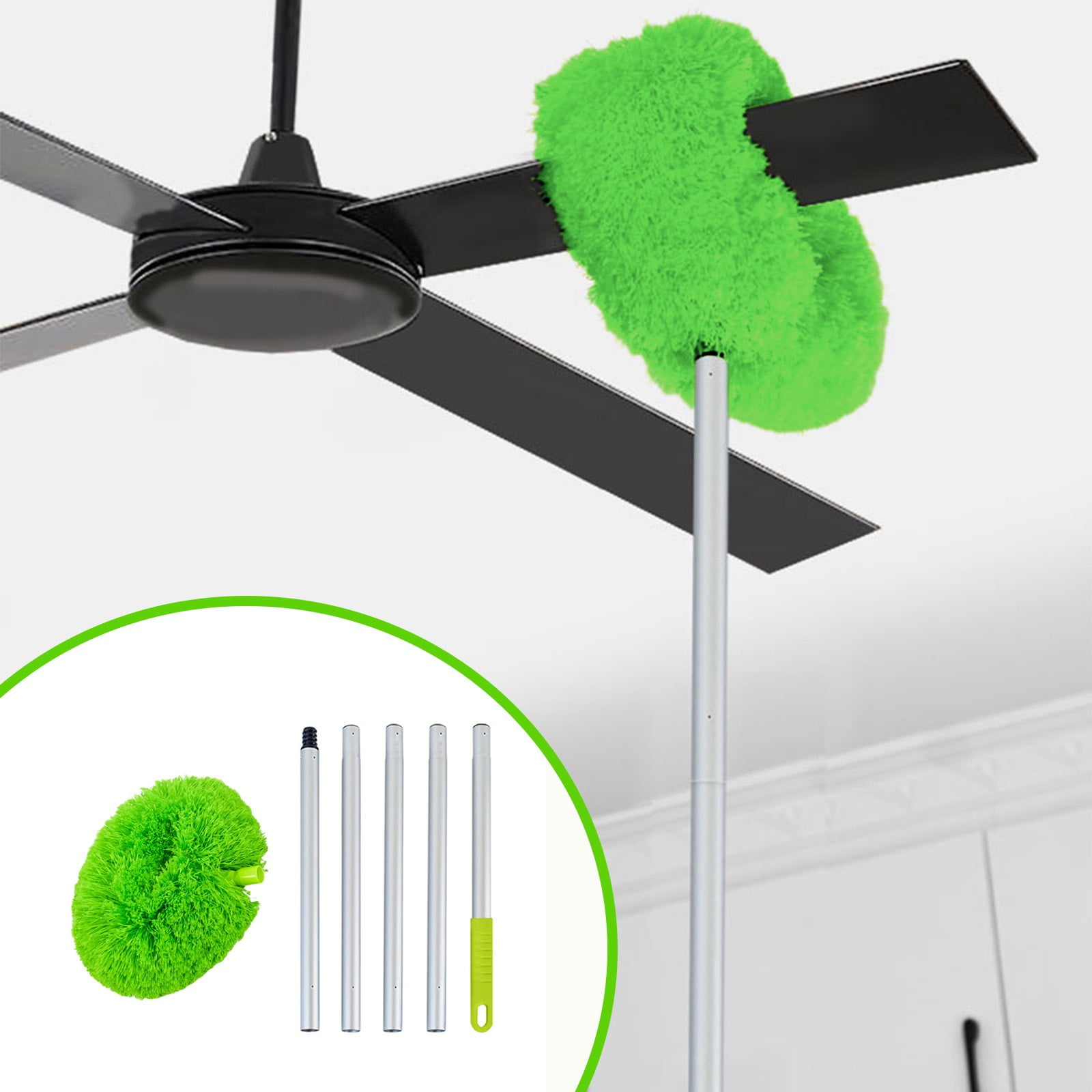 67in Extendable Aluminum Microfiber Duster For Cleaning - Multi-Surface ...