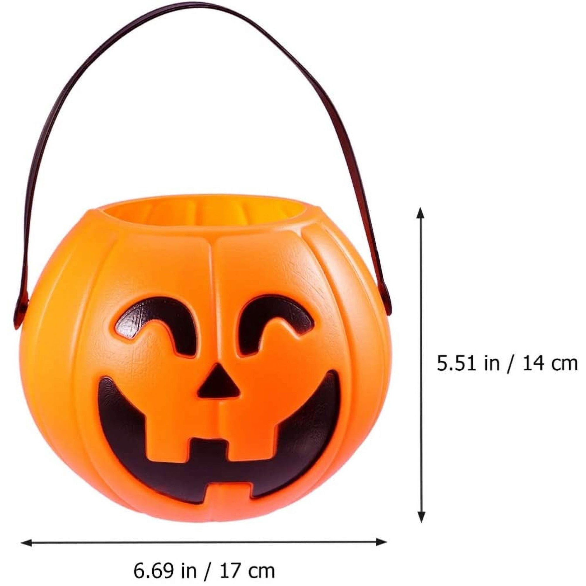 67in Halloween Plastic Pumpkin Portable Pumpkin Bucket Trick-or-Treat ...