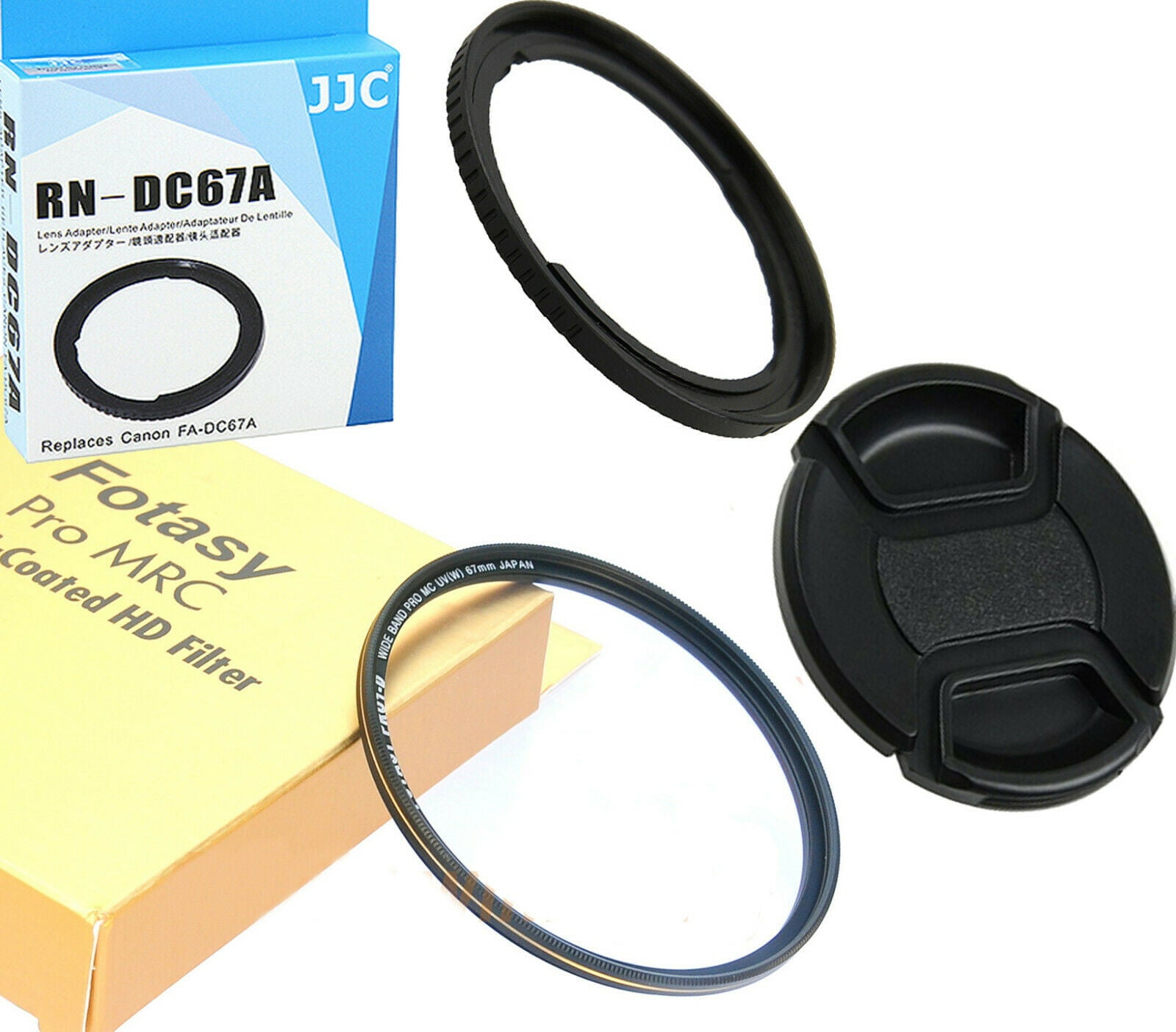 67mm Adapter as Canon FA-DC67A + 67mm Mano 18 Layer UV Filter + Hood ...