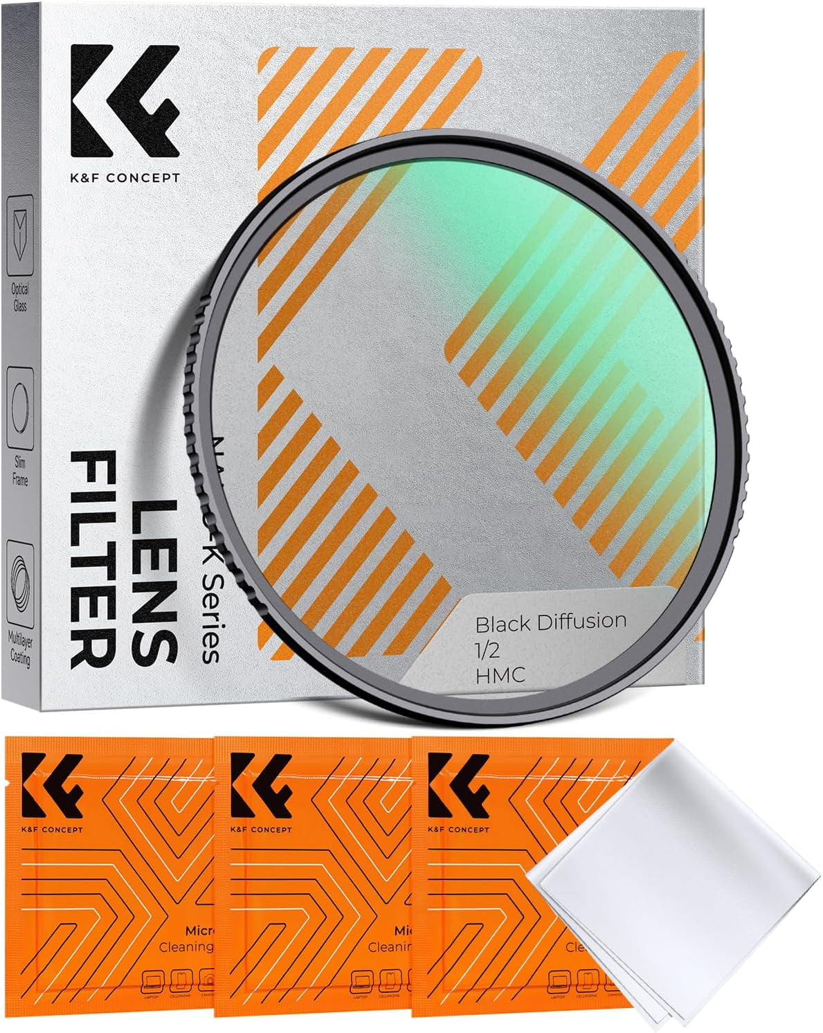 67mm Black Diffusion 1/2 Filter Mist Cinematic Effect Filter with 18 ...