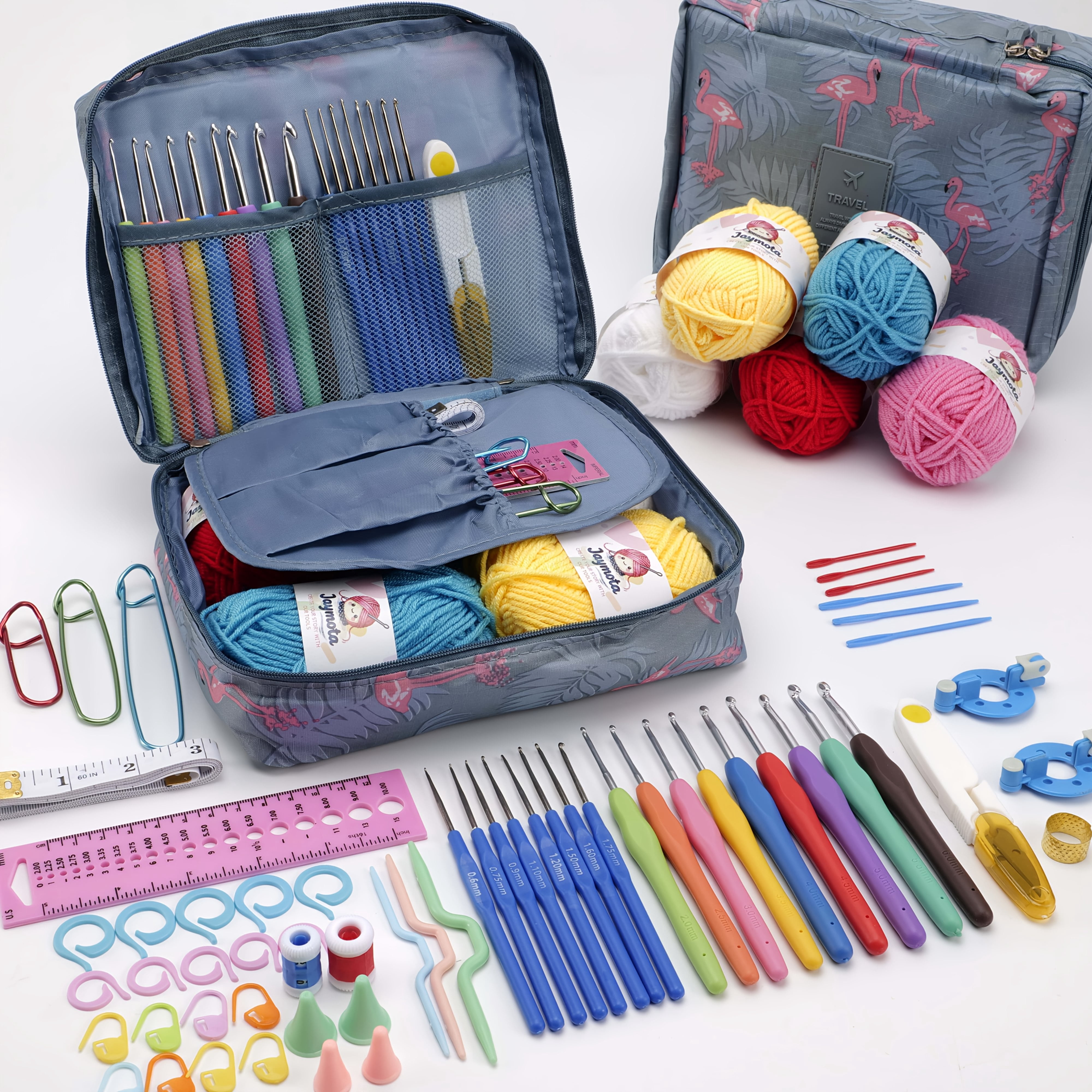67pcs Crochet Starter Kit for Beginners Adults - All-in-One Knitting ...
