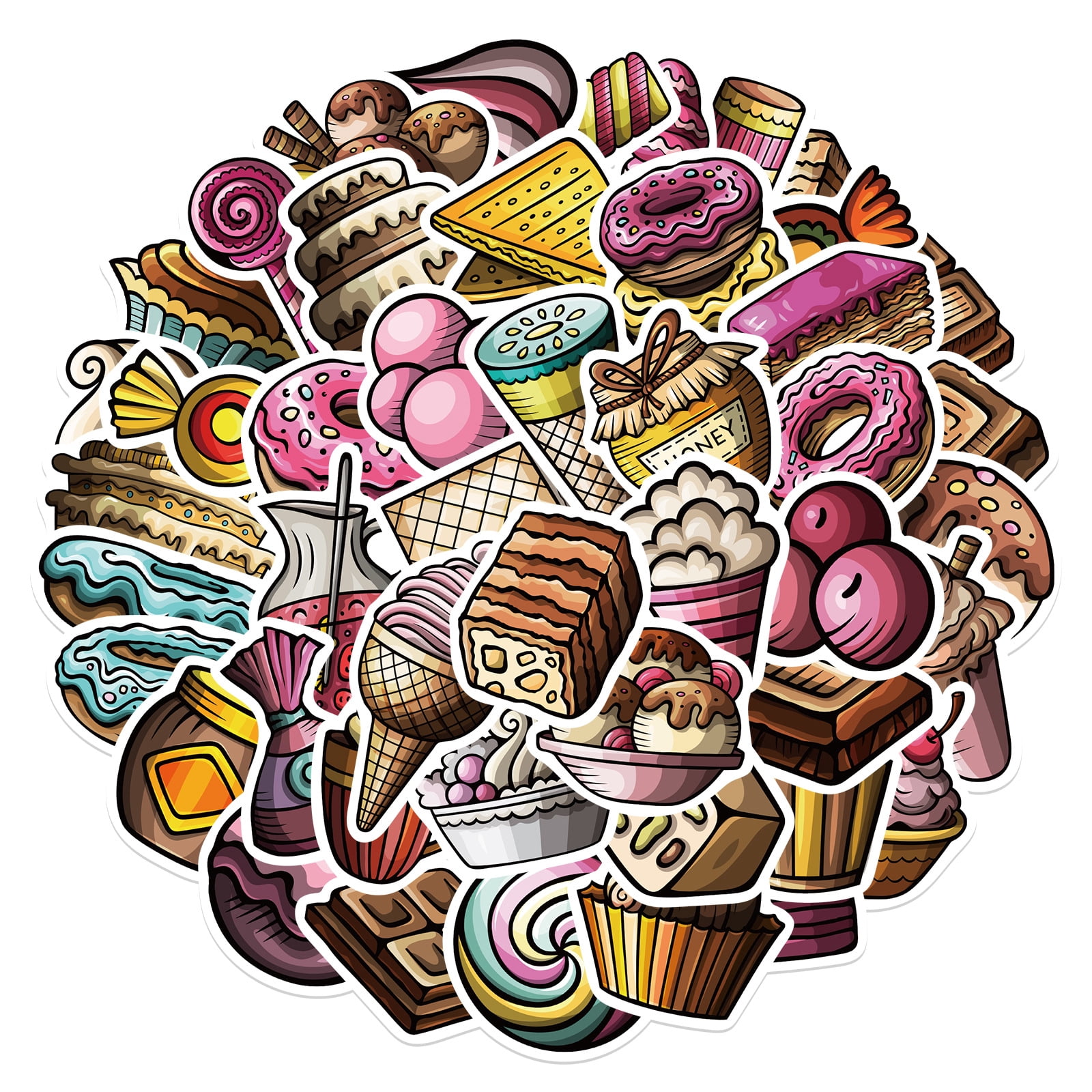67pcs Dessert Candy Cute Stickers for Water Bottle, Aesthetic Vsco ...