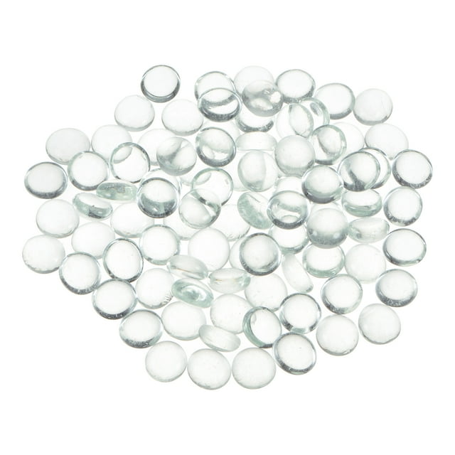 67pcs Fire Glass Beads For Fire Pit Flat Marble Beads Glass Pebbles 17 19mm23 34500g1