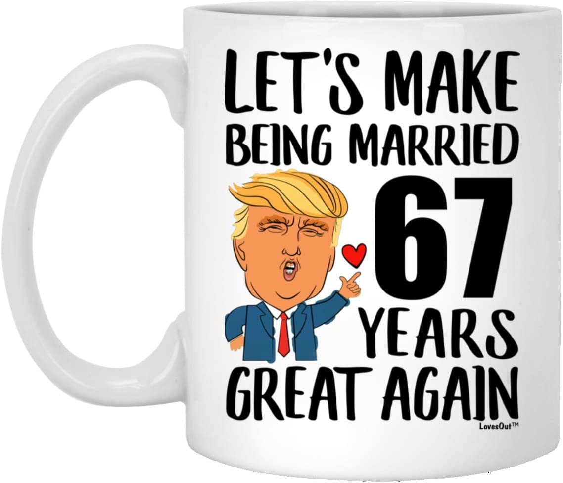 67th Anniversary Mug for Wife Lets Make Being Married 67 Years Great ...