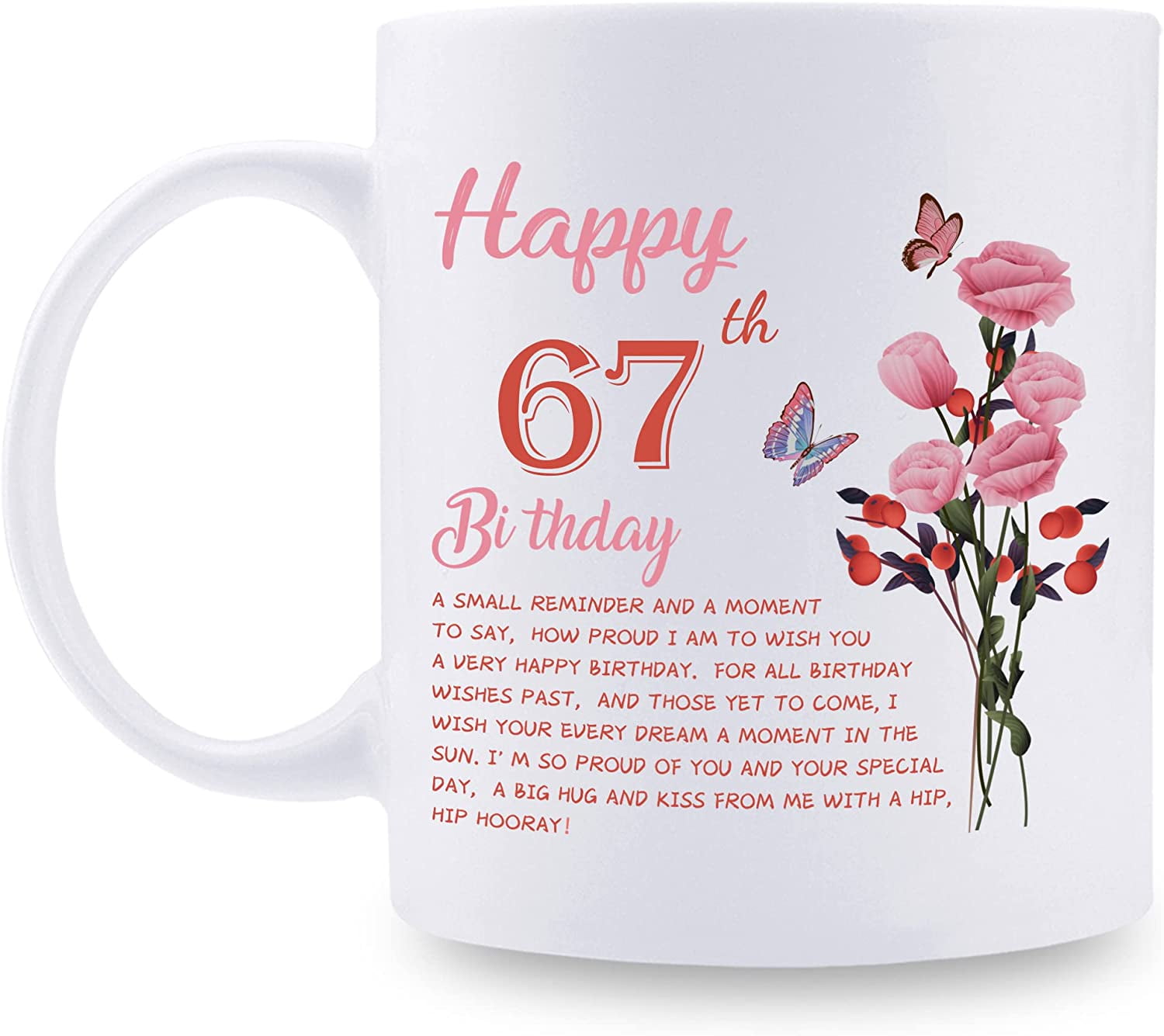 67th Birthday Gifts for Women - Happy 67th Birthday Mug for Women ...