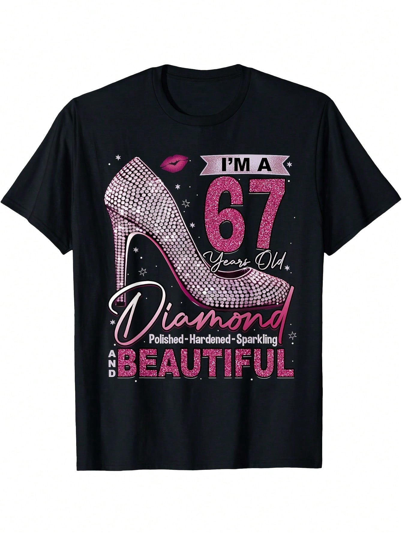 67th Birthday T-Shirt for Women, I'm a 67 Years Old Diamond Sparkling ...