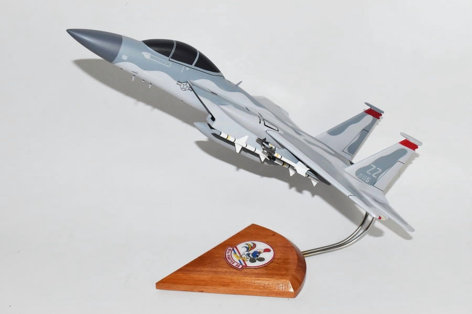 67th Fighter Squadron F-15C Model, 1/42nd (18") Scale, Mahogany ...