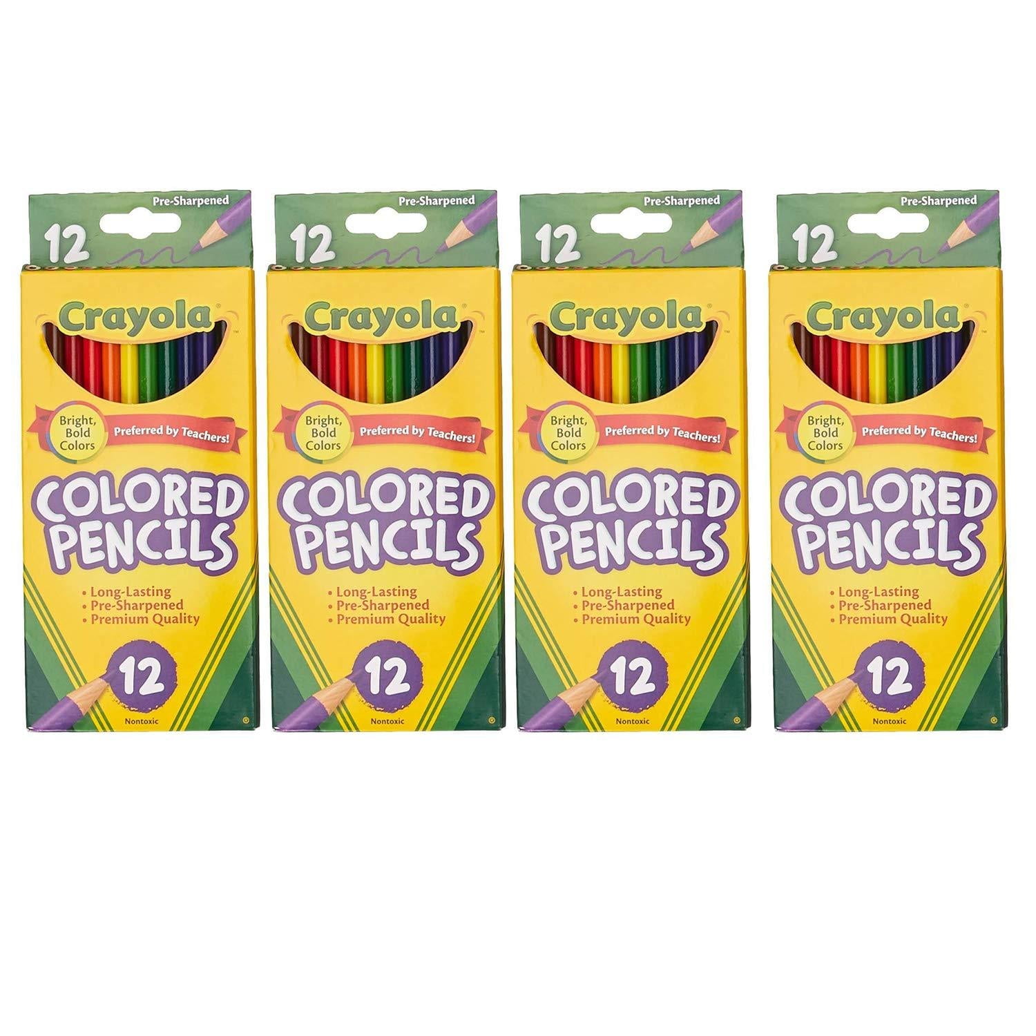 68-4012 Colored Pencils, 12-Count, Pack of 4, Assorted Colors - Walmart.com