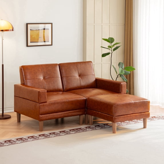 ATJafurn 60.6''W Sectional Sofa with Ottoman, L-shaped Comfy ...
