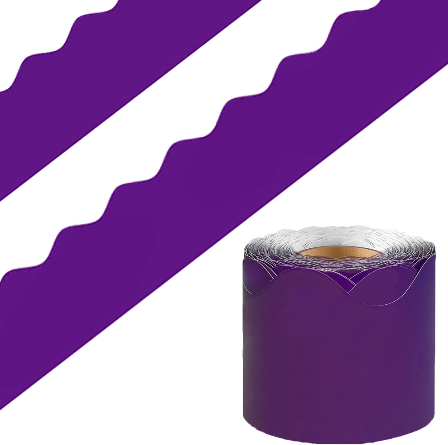 68.9 Feet Purple Bulletin Board Border Scalloped Bulletin Board Trim ...