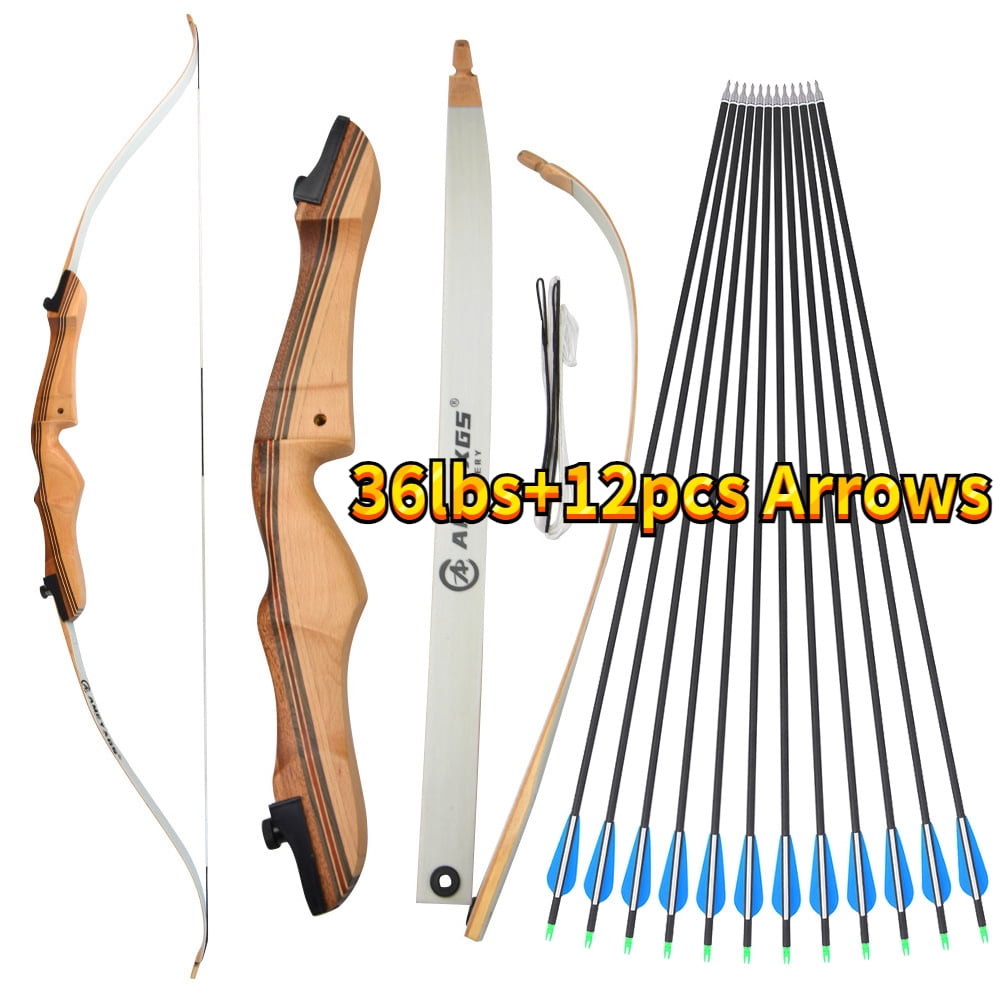 68'' Competition Recurve Bow 22/24/34/36lbs Adult Archery Beginner ...